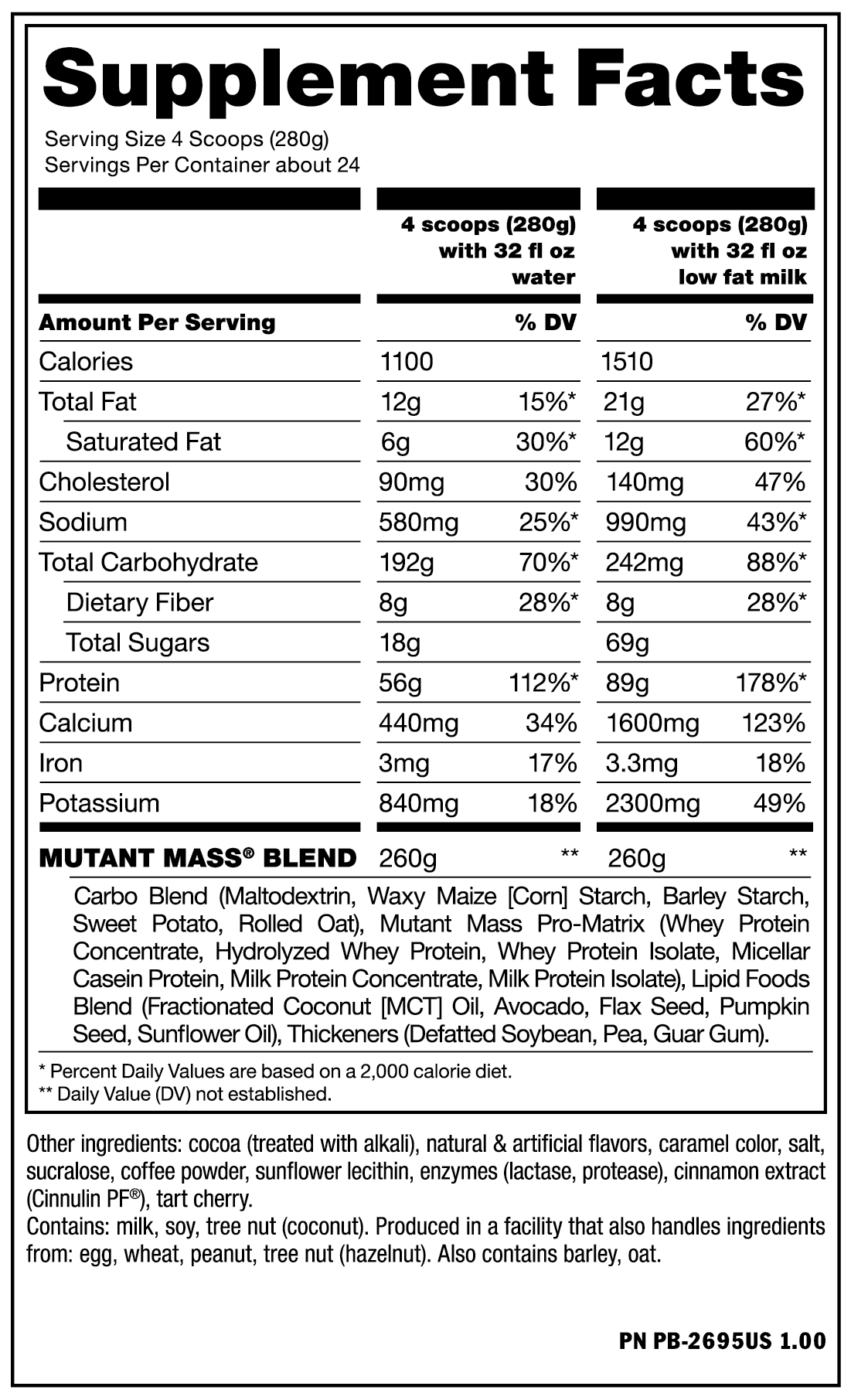 MASS GAINER MUTANT - Universal Fitness