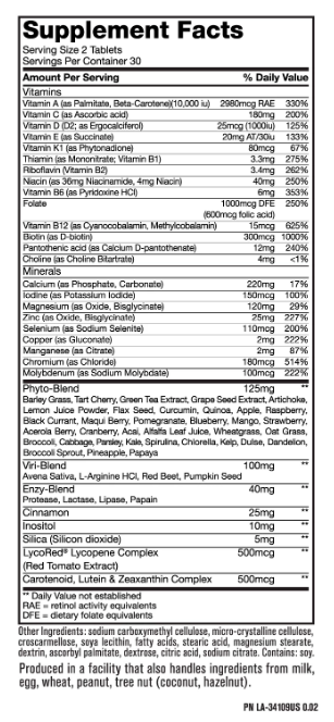 MULTI VITAMIN 60 TAB MUTANT – Universal Fitness